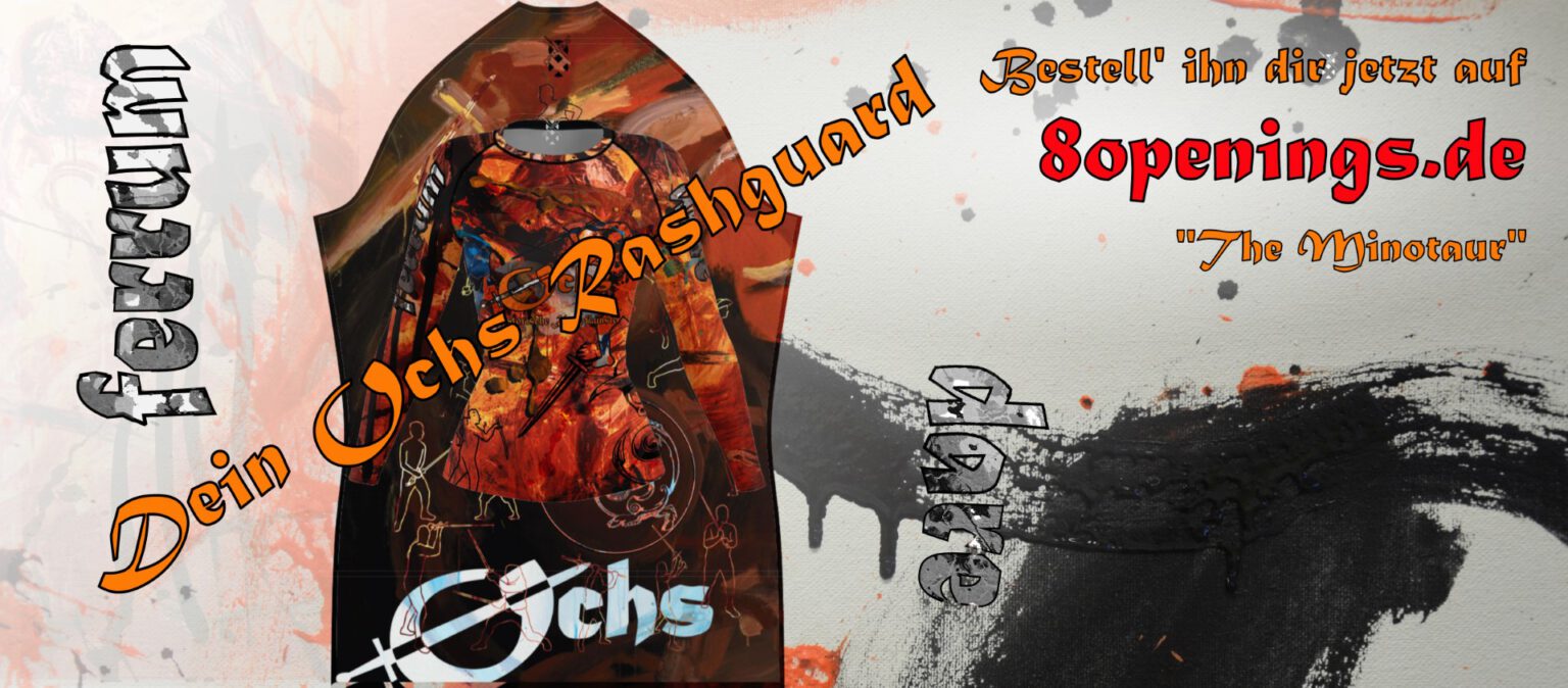 Vereins-Rashguard von 8Openings | Ochs – Historische Kampfkünste e.V.